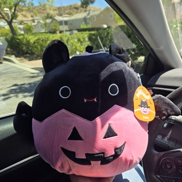 Squishmallows | Toys | Emily The Bat In A Pink Pumpkin Squishmallow ...
